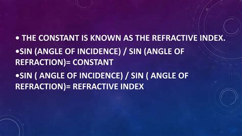 Lawsofreflectionandrefractionvisualopticspptx Physics Science