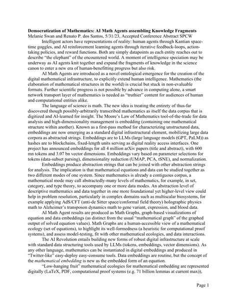 Pdf Democratization Of Mathematics Ai Math Agents Assembling