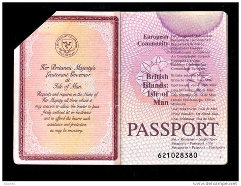Isle Of Man Manx Passport Passeport Reisepass Expired And Cancelled Very Rare
