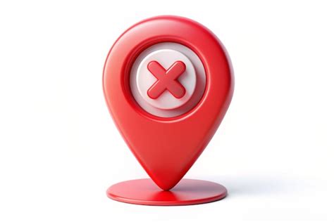 3d Location Pin And Cross Mark Icon Gps Navigator Pointer Trendy And Modern Vector In 3d Style
