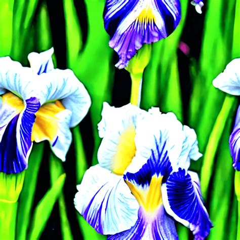 Irises Pattern Graphic · Creative Fabrica