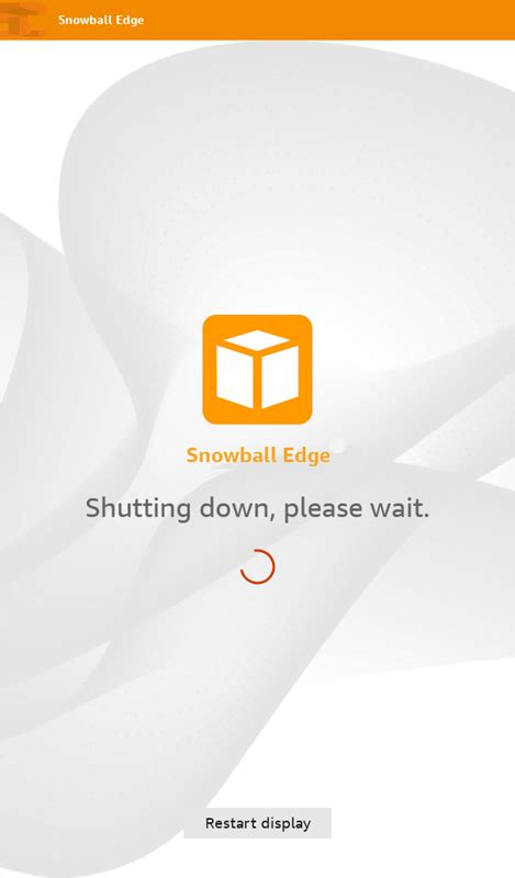 Rebooting The Snowball Edge Device AWS Snowball Edge Developer Guide
