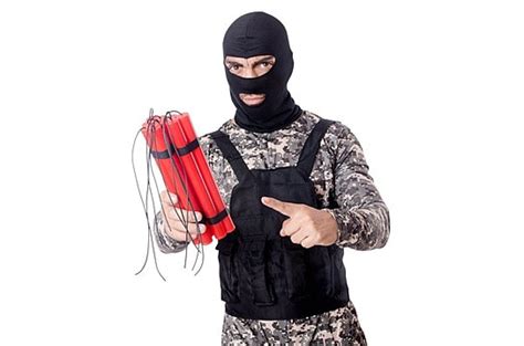 Soldier With Dynamite Isolated On White Background And Picture For Free