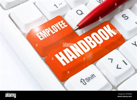 Handwriting Text Employee Handbook Word Written On Document That