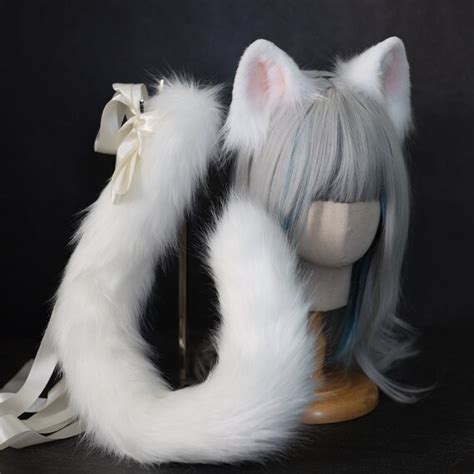 Anime Girl With Cat Ears And Tail Base