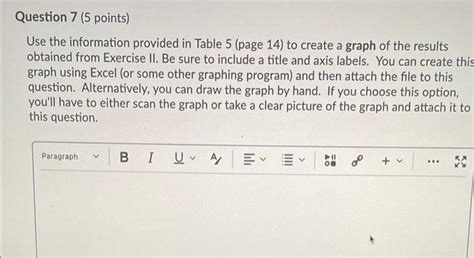 Solved Question 7 5 Points Use The Information Provided In