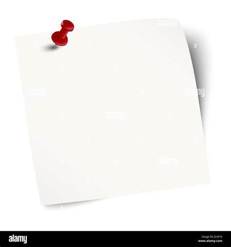 Memo Note With Pin Stock Photo Alamy
