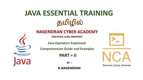 Java Operators Explainedcomprehensive Guide And Examples In Tamil Part 2 Youtube