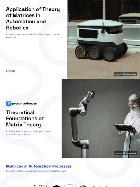 Application Of Theory Of Matrices In Automation And Robotics Pdf