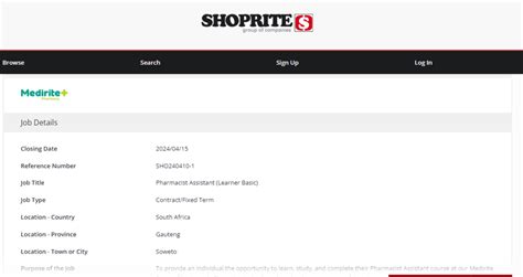 Shoprite Learnerships 2024 Jobcare
