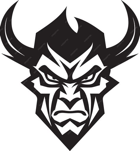 Premium Vector Malevolent Gaze Black Logo Icon Of Devil S Visage