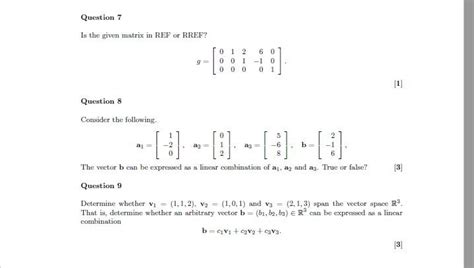 solved is the given matrix in ref or rref