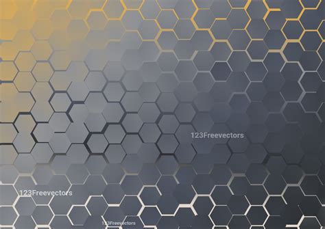 Abstract Brown And Grey Gradient Geometric Hexagon Pattern Background