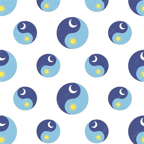 Premium Vector Background Yin And Yang Sun And Moon Vector Illustration