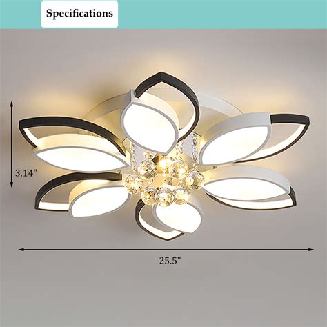 Aeyee Crystal Semi Flush Mount Ceiling Light Rustic Ceiling Fixture