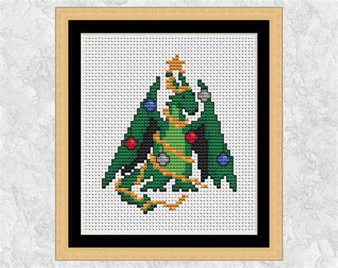 Christmas Tree Dragon Cross Stitch Pattern Climbing Goat Designs