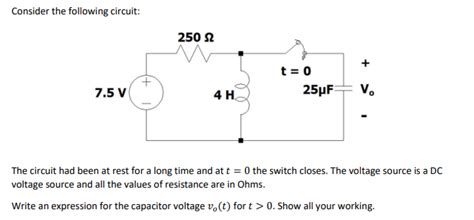 Solved Consider The Following Circuit The Circuit Had Been Chegg