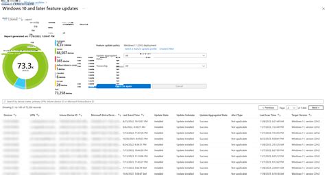 在 Microsoft Intune 中使用 Windows 汇报的 Windows 更新 For Business 报表