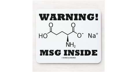 Warning Msg Inside Chemical Molecule Mouse Pad Zazzle
