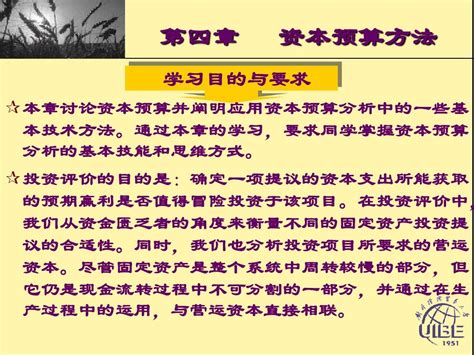 第四章 资本预算方法 word文档在线阅读与下载 无忧文档