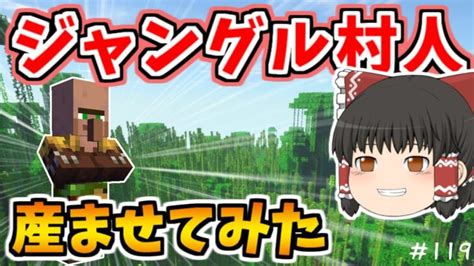 【マイクラ】ジャングル村人を誕生させてみた！！【ゆっくり実況】【普通のサバイバルしていいですか？119】【java Edition1194