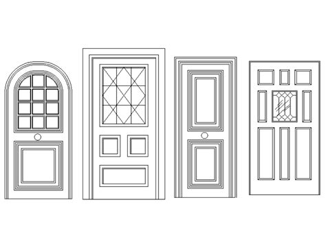 Autocad Door Drawing Different Types Of Door In Autocad 2d Drawing