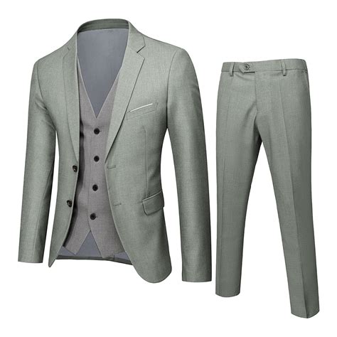 Gulubin 8 Mens Suit Slim 3 Piece Suit Business Wedding Party Jacket