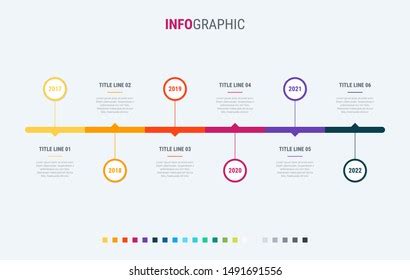 Key Dates Timeline Infographics 10 Element Stock Vector Royalty Free