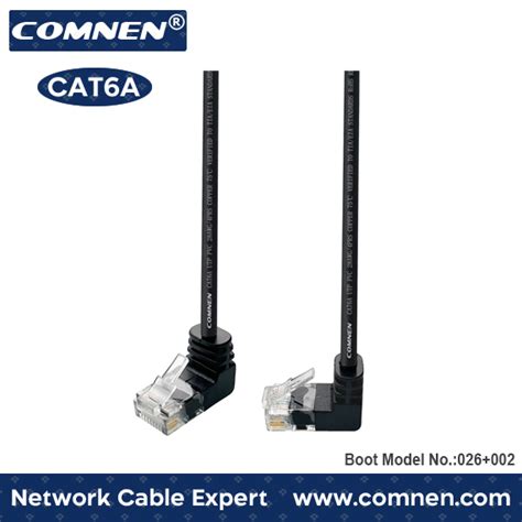 Up Angle 90 Degree Cat6a Slim Patch Cable