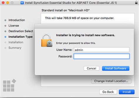 Installing Syncfusion Asp Net Core Mac Installer Syncfusion