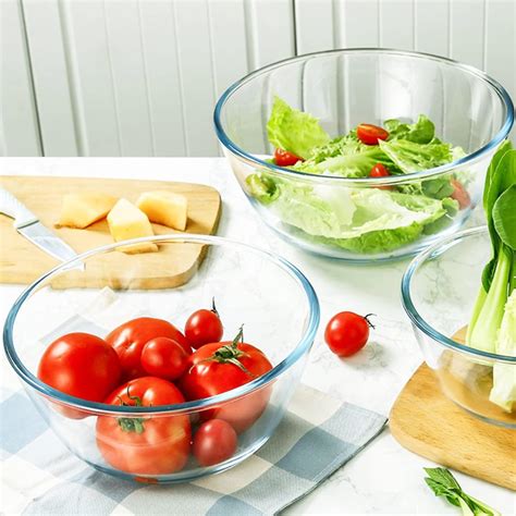 Buy Whiterhino Glass Mixing Bowls With Lids Set Of 3（45qt27qt 11qt