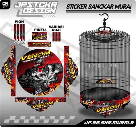 Stiker Sangkar Burung Murai Sticker Dekal Ebod Radja BnR Setiker Decal