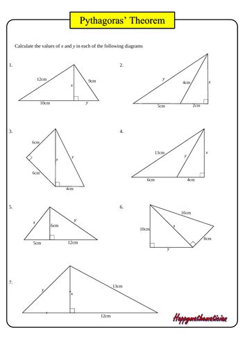 Pythagoras Theorem For Gcse 4 Worksheets With Answers Teaching Resources