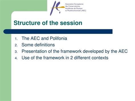 Ppt Presentation Of The Aec Framework Document And Of Its Use In Formal And Informal Contexts