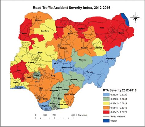 Road Traffic Accident Severity Index For The Cumulative Years 2012