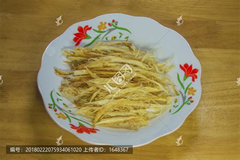 一盘明太鱼干丝 饮食制作 食品餐饮 摄影素材 汇图网www huitu