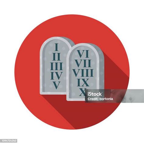 Sepuluh Perintah Ikon Kristen Ilustrasi Stok Unduh Gambar Sekarang