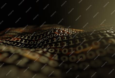 Premium Photo Binary Code Close Up Design3d Rendering