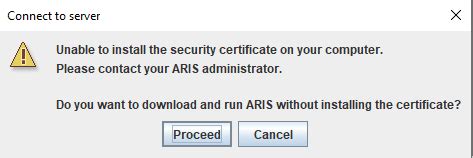 SSL Certificate Issue With ARIS Architect Designer ARIS BPM Community