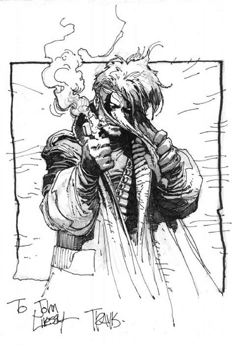 Grifter Sketch Travis Charest Comic Book Artists Comic Artist Comic