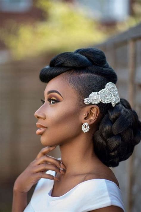 Coiffure mariage cheveux afro 60 idées pour une mariée au top