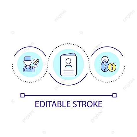 Birth Certificate Loop Concept Icon Program Lineart Modern Vector Program Lineart Modern Png