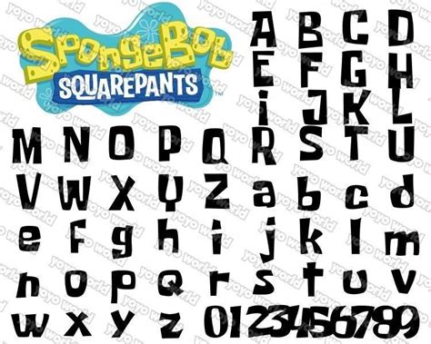 Spongebob Font Spongebob Svg Spongebob Font Svg Spongebob Font