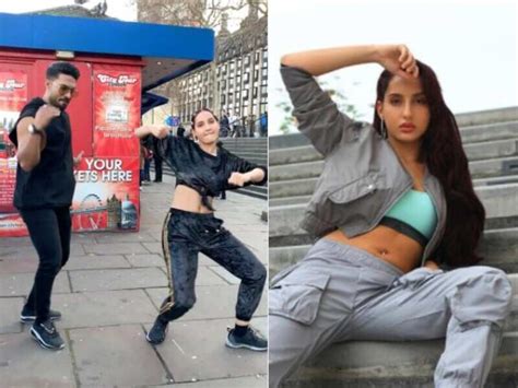 Nora Fatehi Looks Free Spirited Dancing With Street Dancer Team On