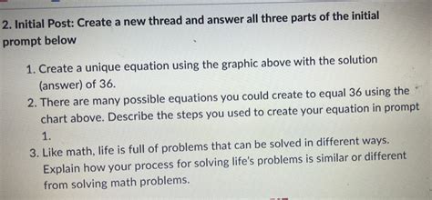 Solved Initial Post Create A New Thread And Answer All Three Parts Of