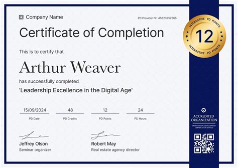 Modern And Professional Development Certificate Template