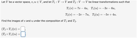 solved let v ﻿be a vector space v uinv and let t1 v→v ﻿and