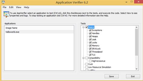 Application Verifier