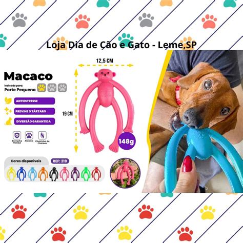 Brinquedo Para Cachorros De Pequeno Porte Macaco De Borracha Maciça