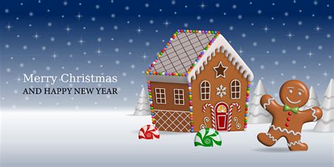 3d 진저브레드 풍경이 있는 크리스마스 배경 진저 브레드 맨과 진저 브레드 하우스와 크리스마스 카드 진저브레드 비스킷에 대한 스톡 벡터 아트 및 기타 이미지 Istock